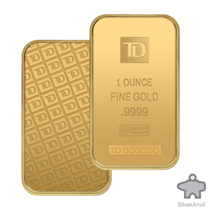 TD Gold Bar - 1 oz – Silver Anvil Rock and Gem